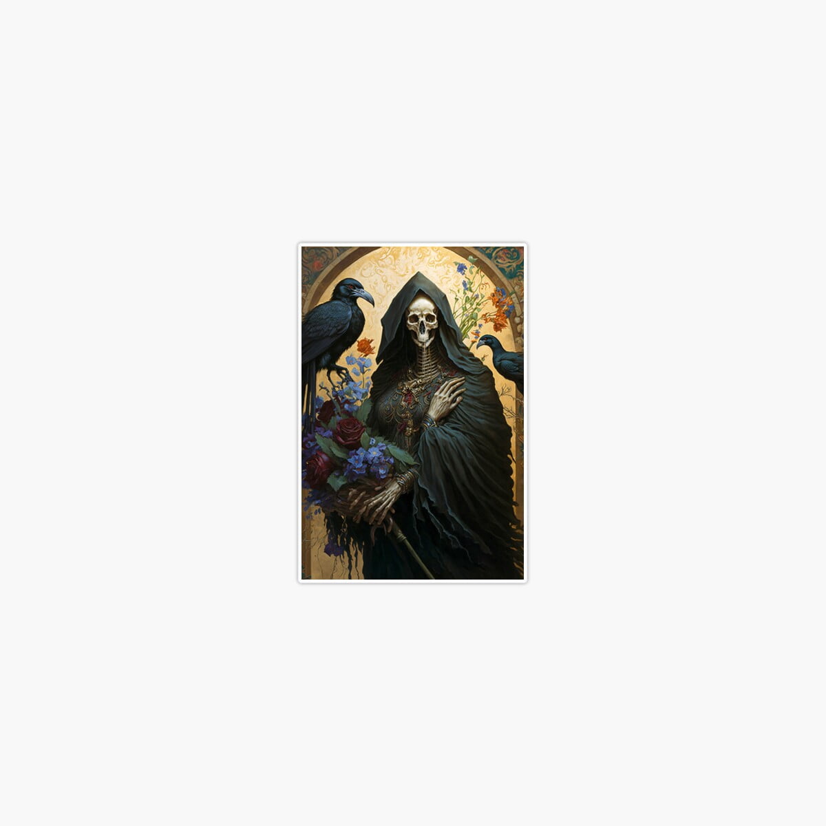 Onim Mother of Life & Death Nuestra Señora de la Santa Muerte Sticker ...