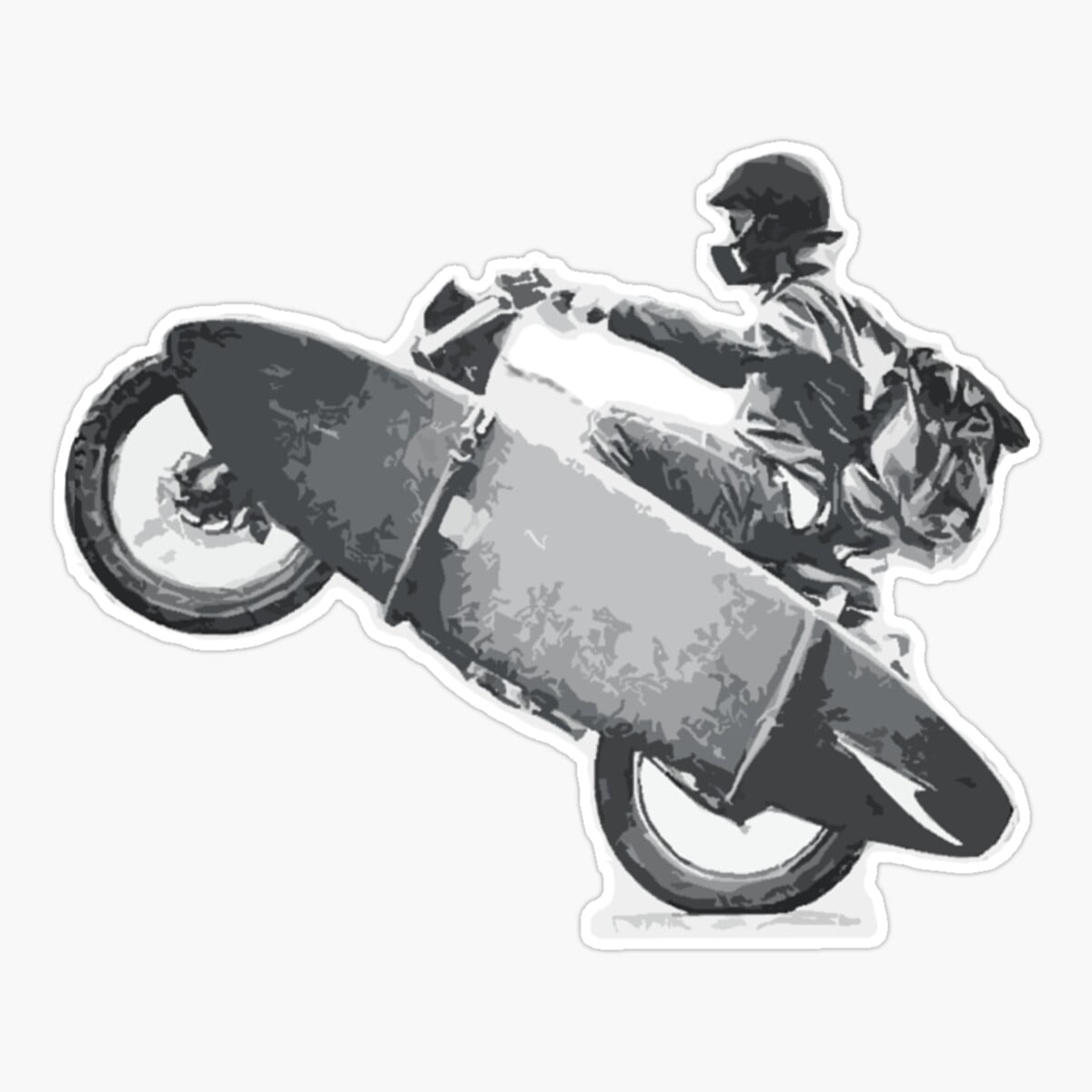 Onim Motorcycle Surfer Stoked Freedom Sticker, Phone Decal Water Bottle ...