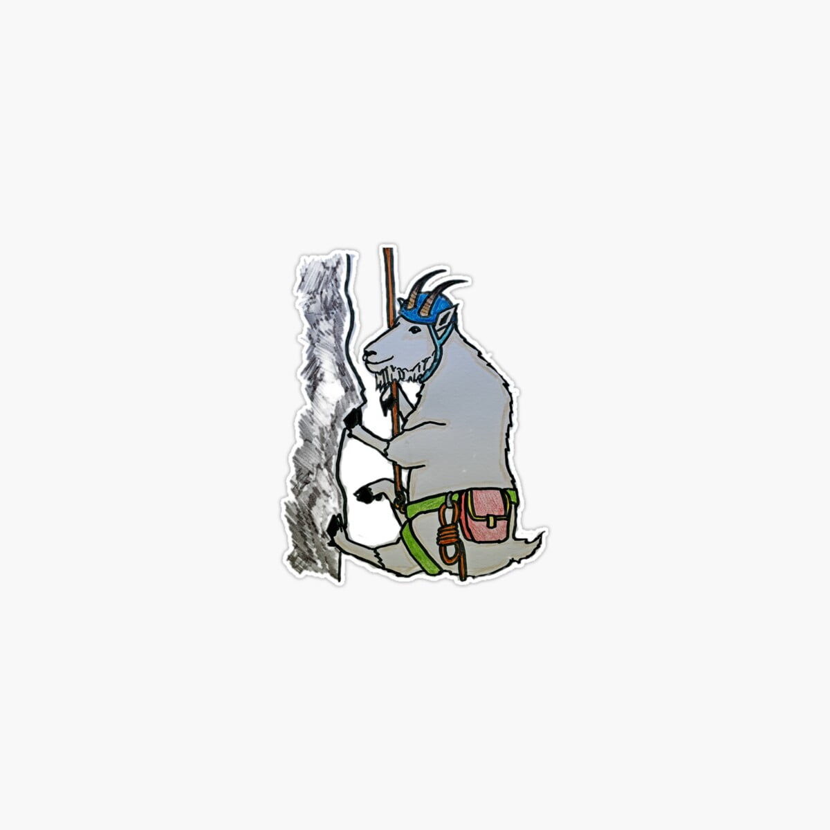 Onim Mountain Goat Sticker, Phone Decal Water Bottle Stickers Car ...