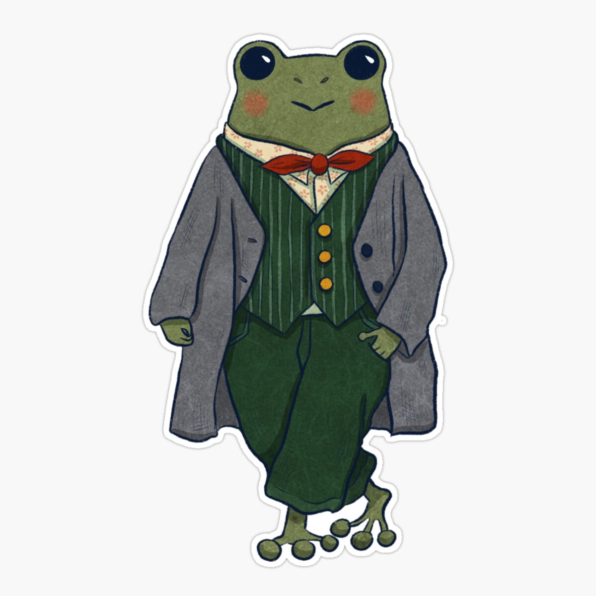 Onim Mr. Frog - Dapper Sticker, Phone Decal Water Bottle Stickers Car ...