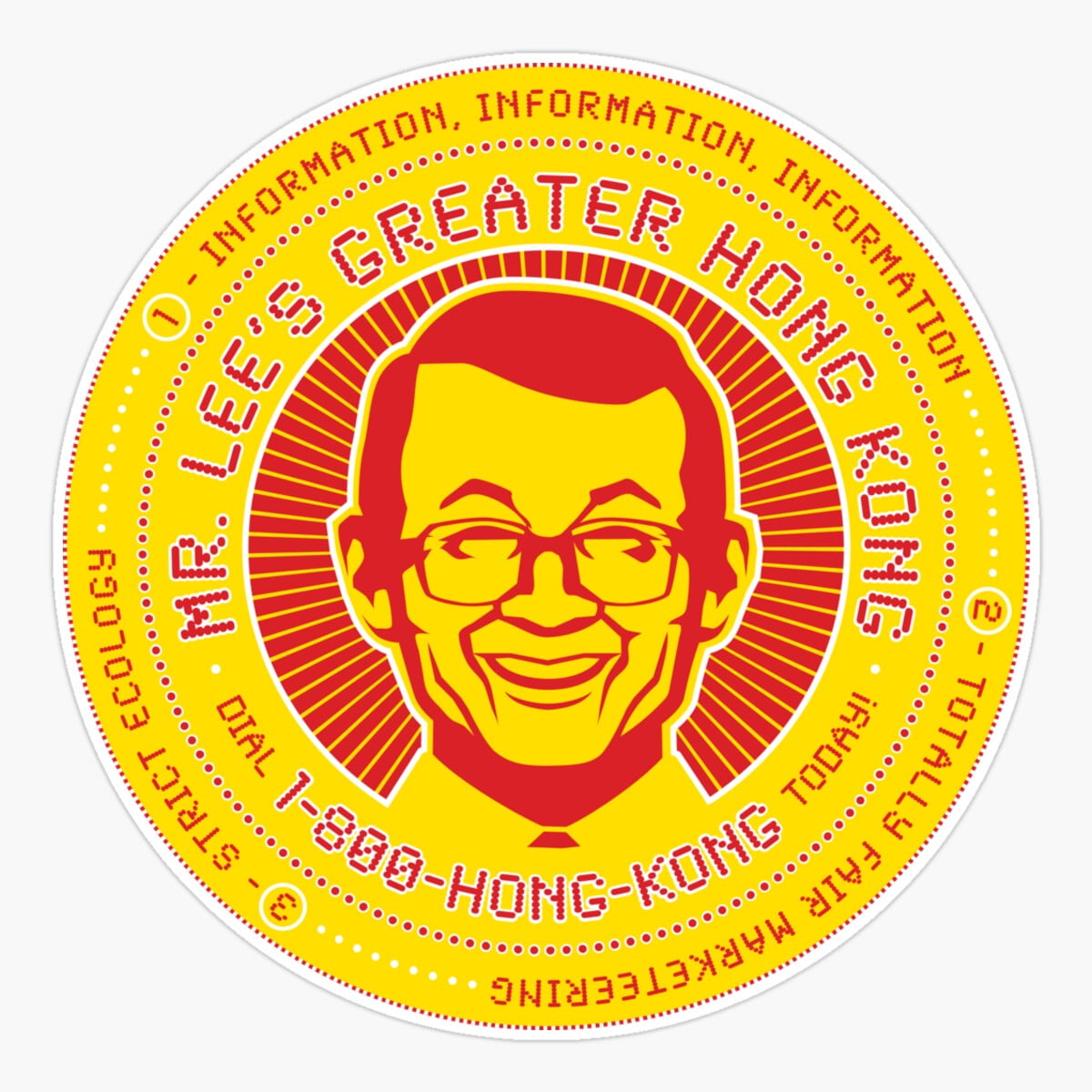 Onim Mr. Lee'S Greater Hong Kong Sticker, Phone Decal Water Bottle ...