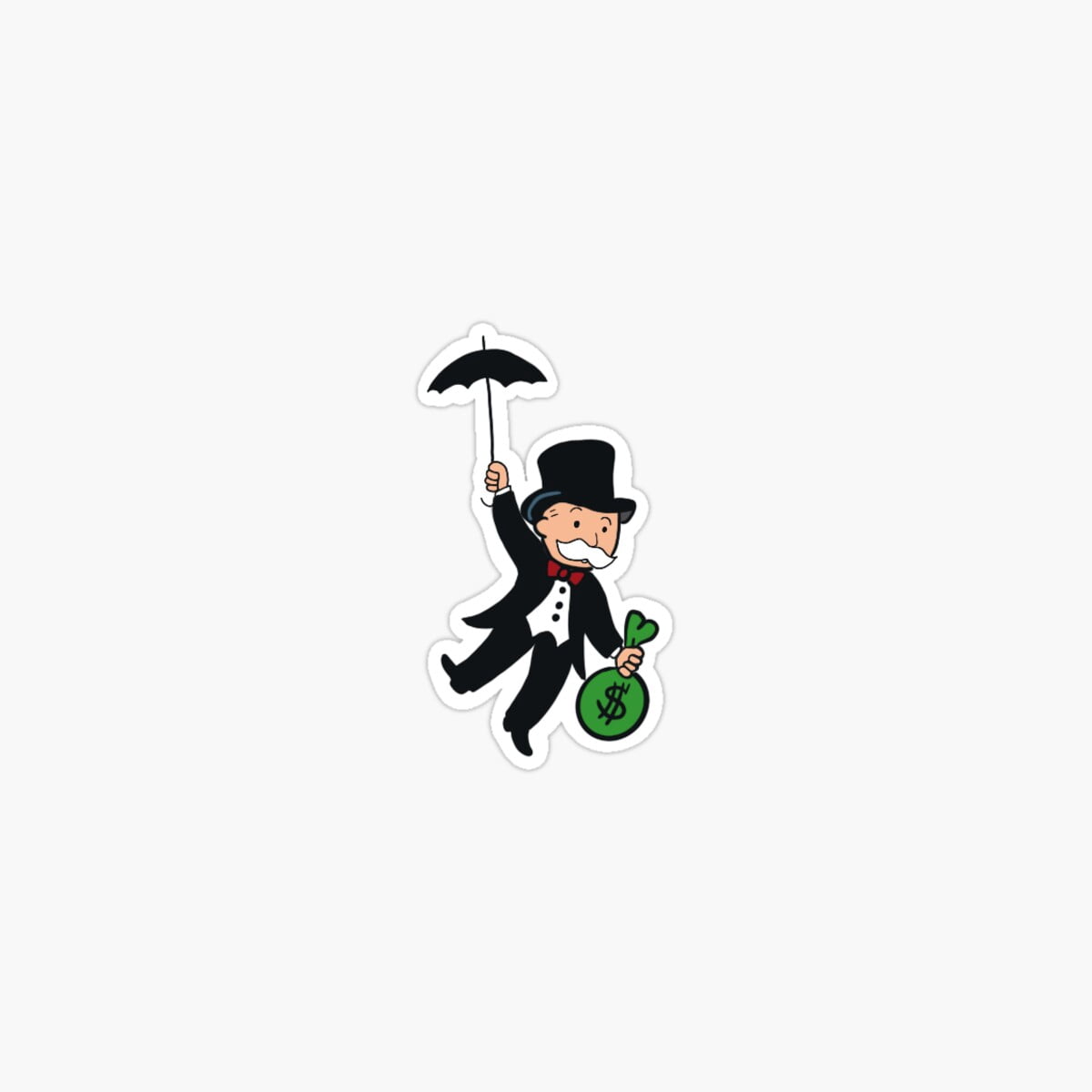 Onim Mr. Monopoly Sticker, Phone Decal Water Bottle Stickers Car Decals ...