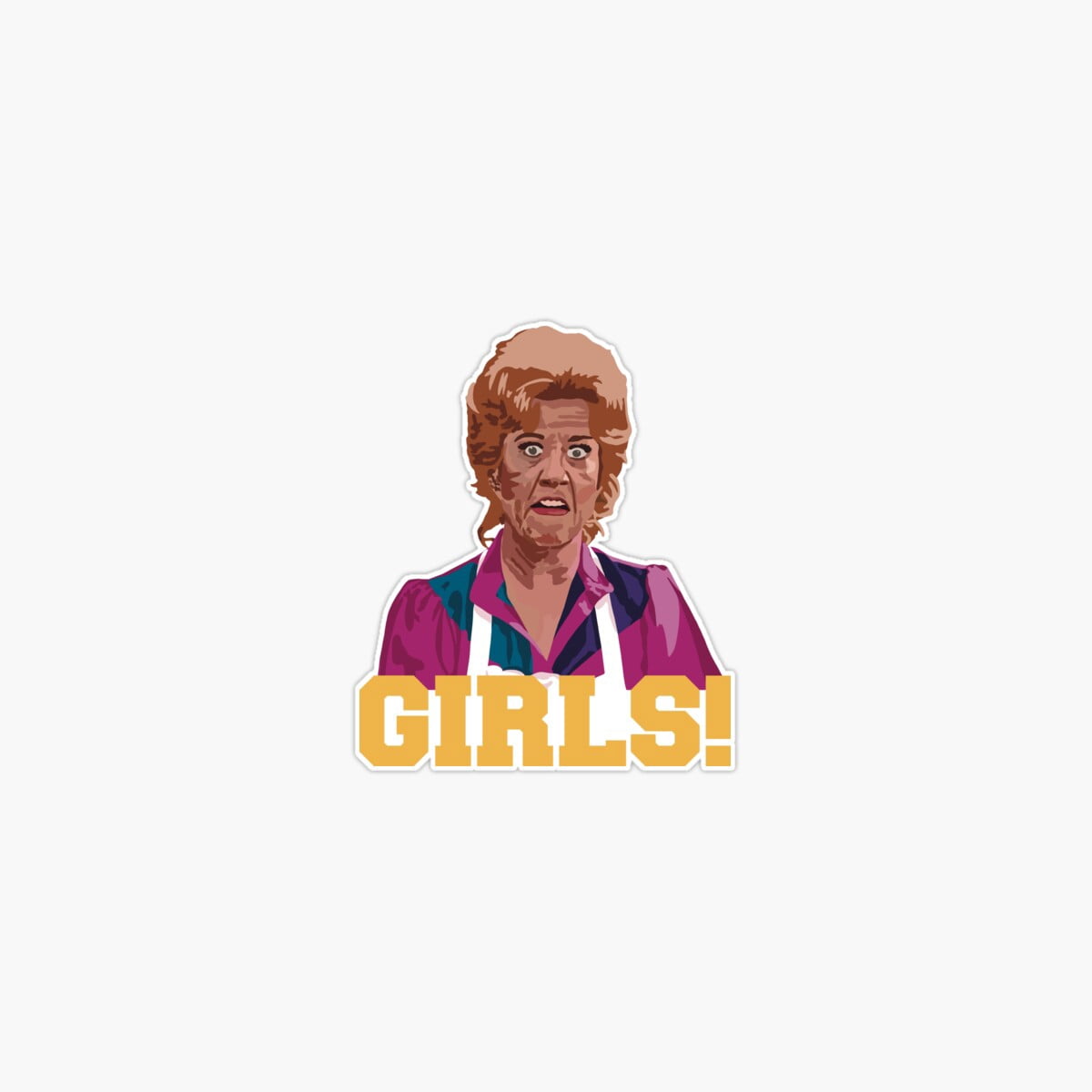 Onim Mrs Garrett GIRLS! C Sticker - Walmart.com