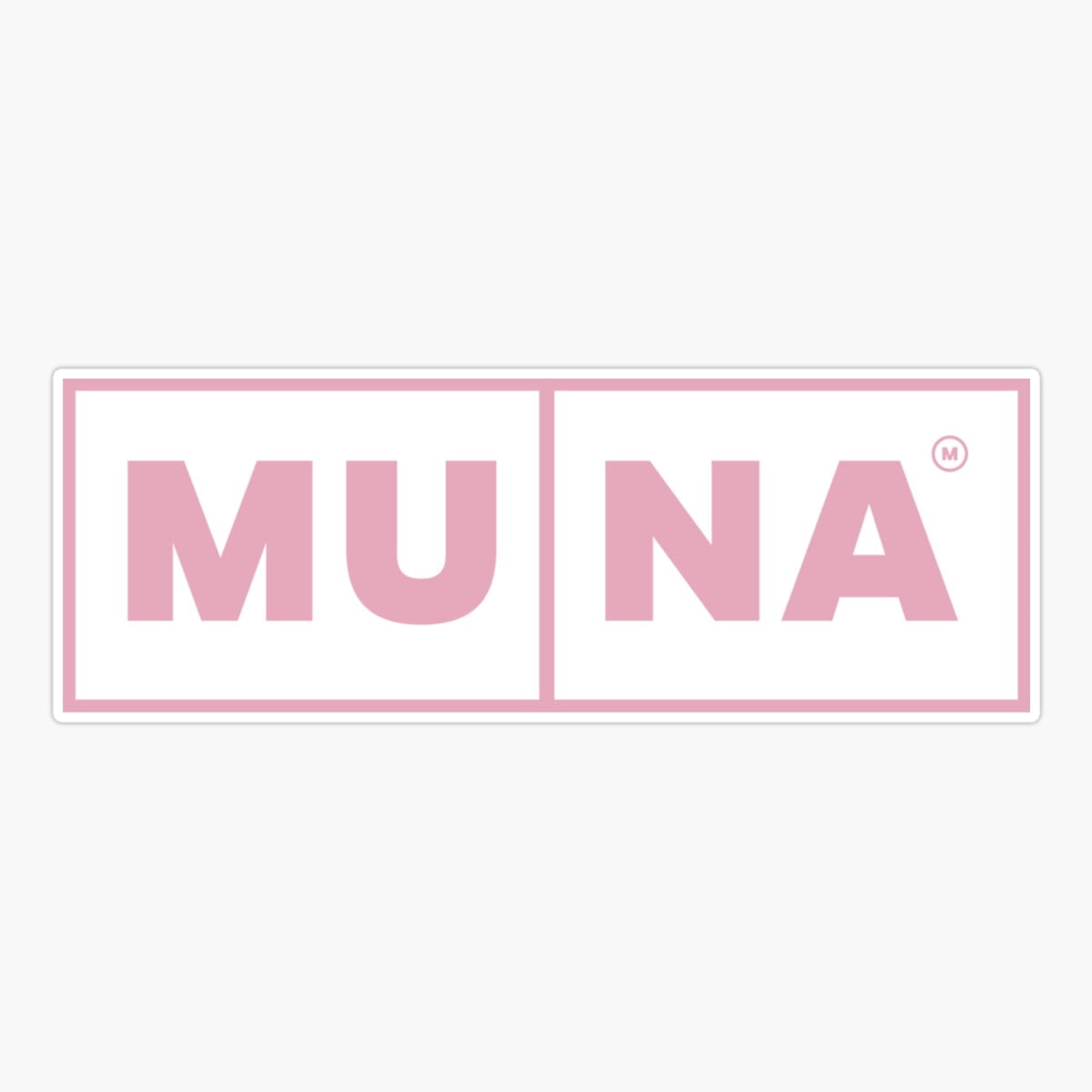 Onim Muna | Silk Chiffon | Baby Pink Aesthetic Logo Sticker, Phone Decal Water Bottle Stickers ...