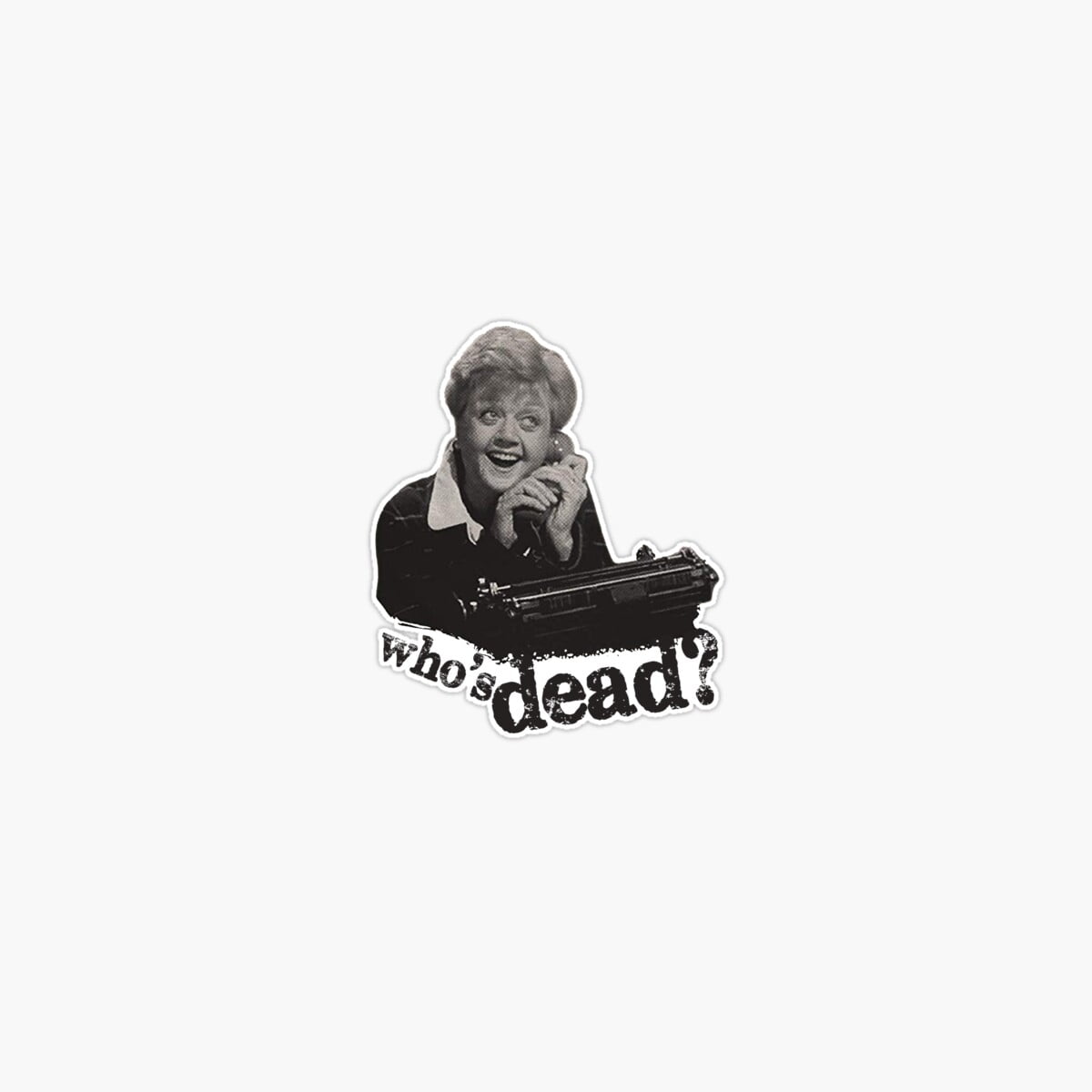 Onim Murder She Wrote - Fletcher Sticker, Phone Decal Water Bottle ...