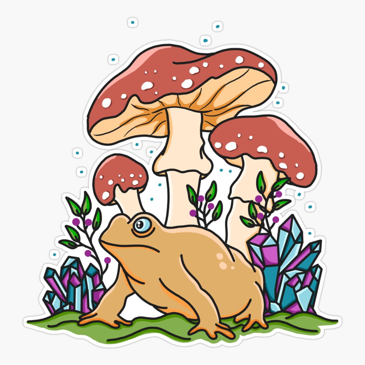 Onim Mushroom And Toad Sticker, Phone Decal Water Bottle Stickers Car ...