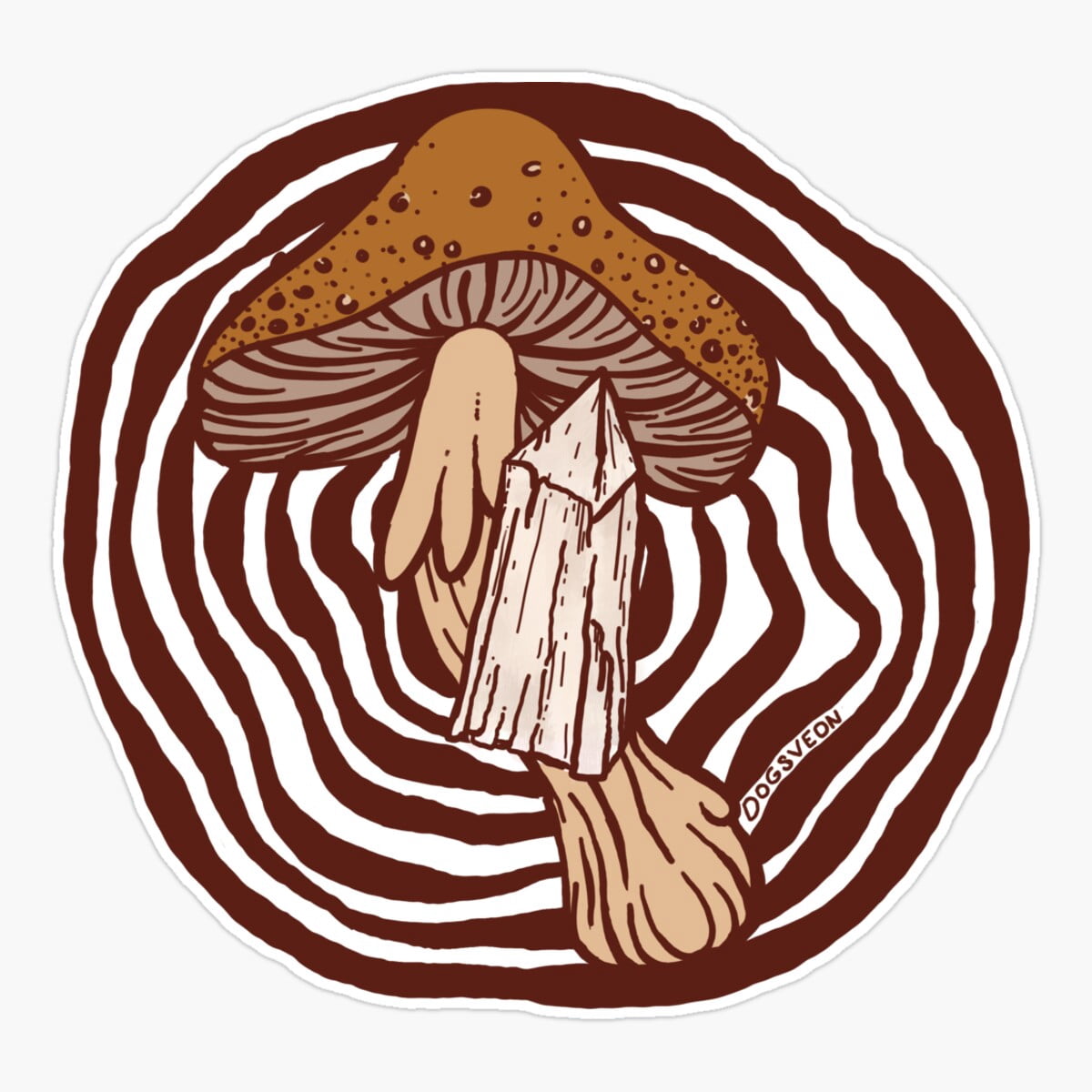 Onim Mushroom Magic Sticker, Phone Decal Water Bottle Stickers Car ...