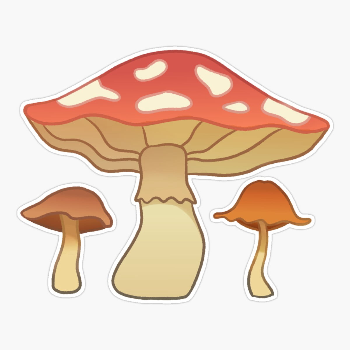 Onim Mushroom Pals Sticker, Phone Decal Water Bottle Stickers Car ...