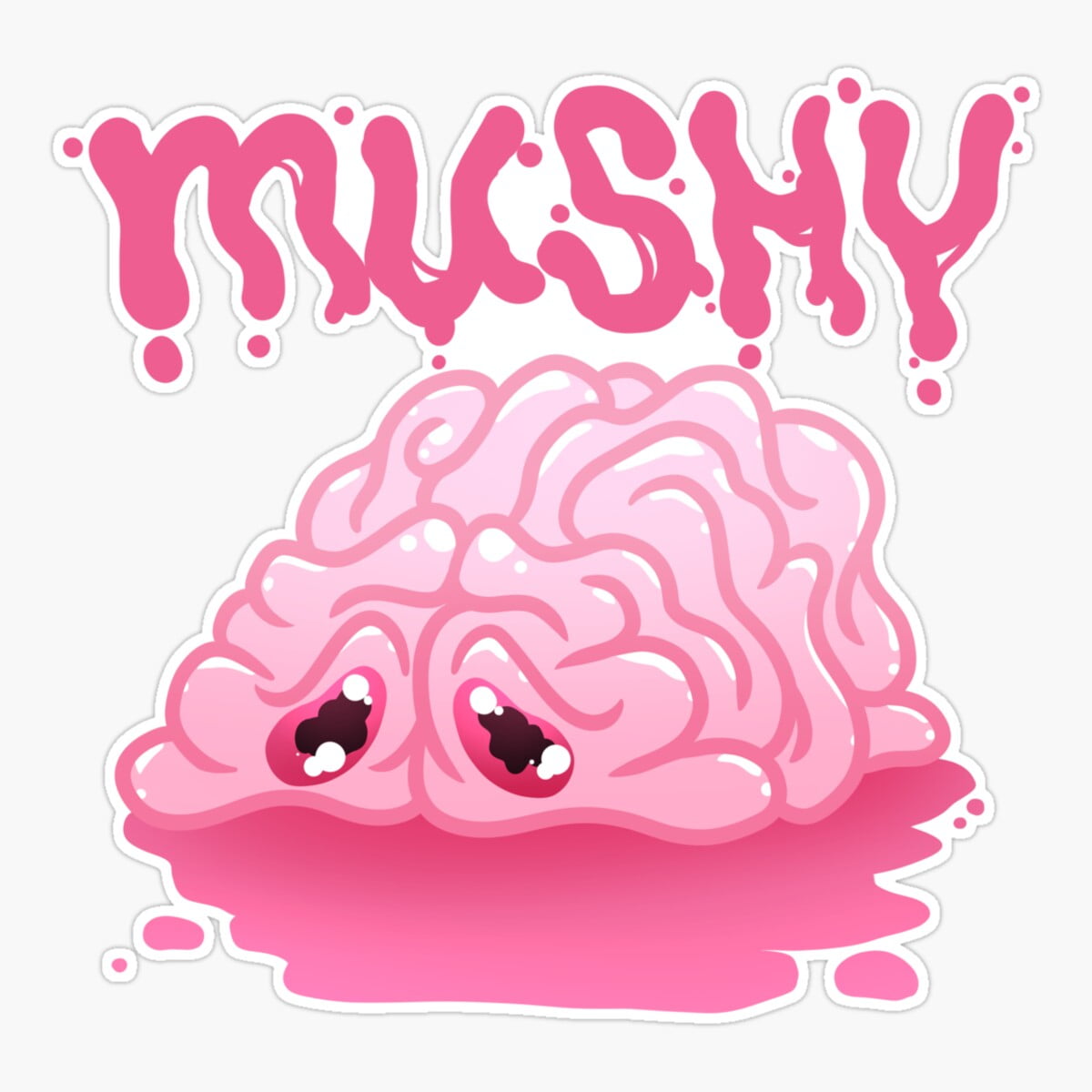 Onim Mushy Brain Sticker, Phone Decal Water Bottle Stickers Car Decals ...