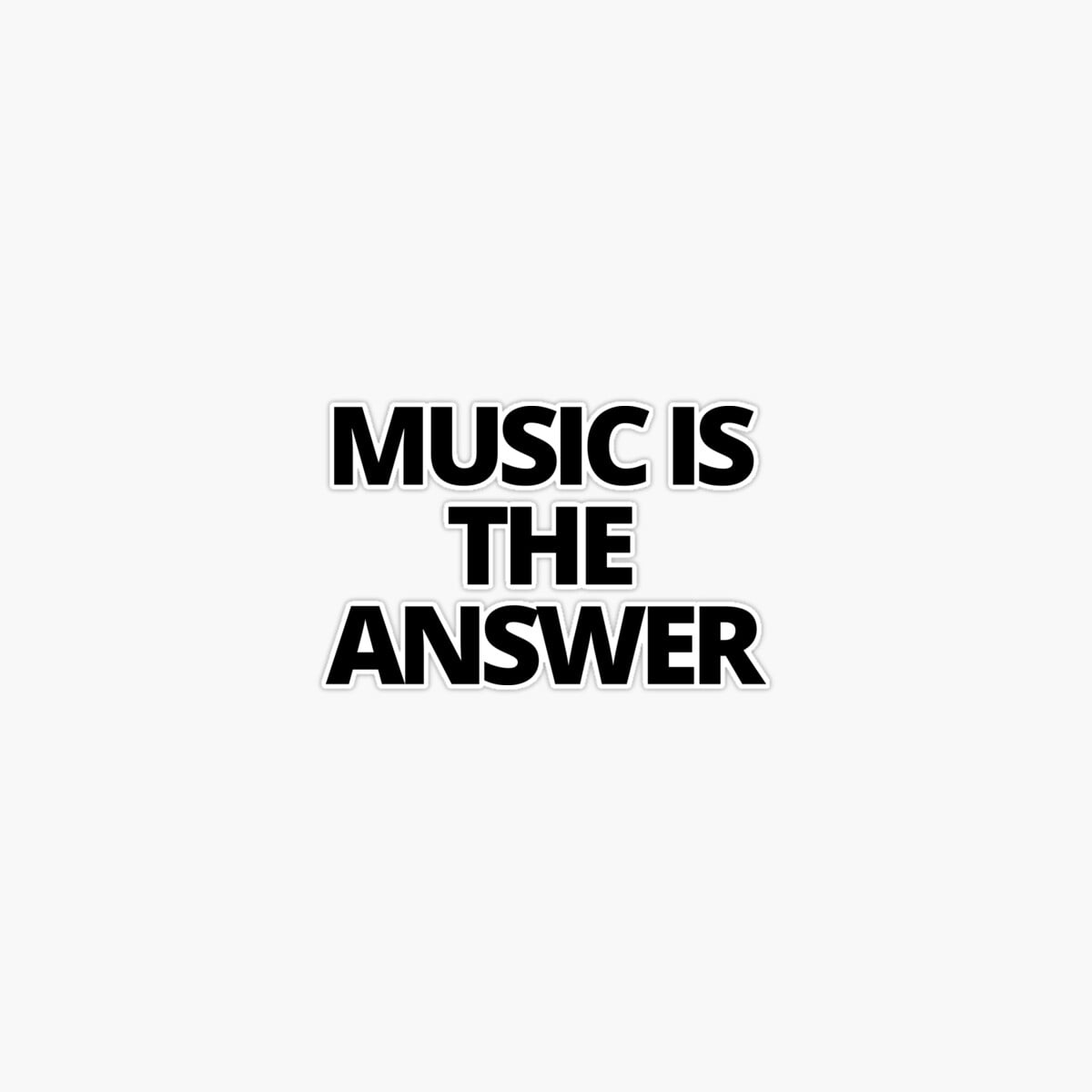 Onim Music Is The Answer Sticker, Phone Decal Water Bottle Stickers Car ...