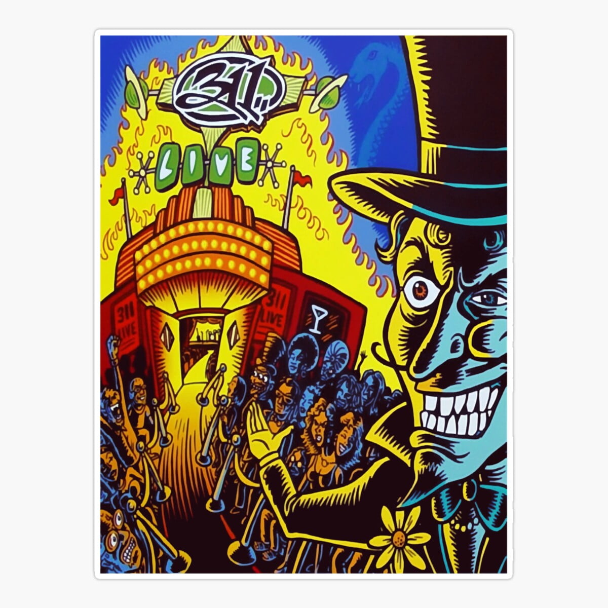 Onim Music Punk Vintage Sticker, Phone Decal Water Bottle Stickers Car ...