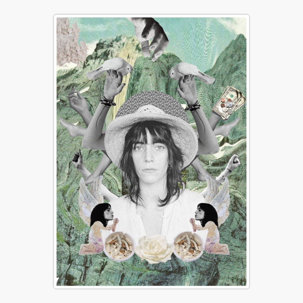 Onim My Divinity: Patti Smith Sticker, Phone Decal Water Bottle ...