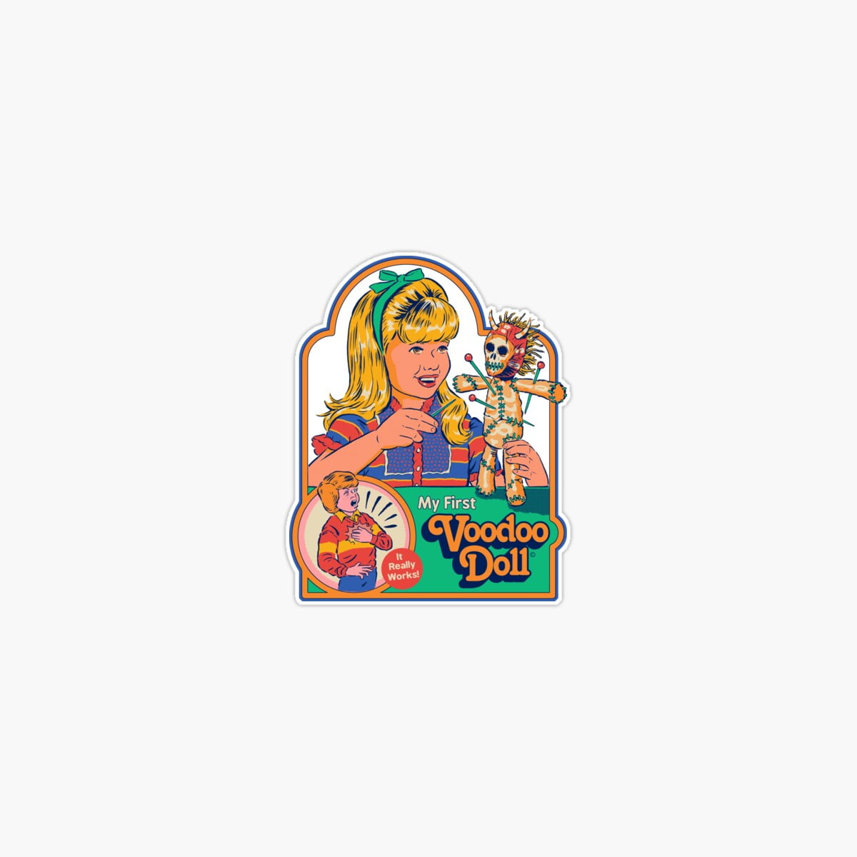 Onim My First Voodoo Doll Sticker, Phone Decal Water Bottle Stickers ...