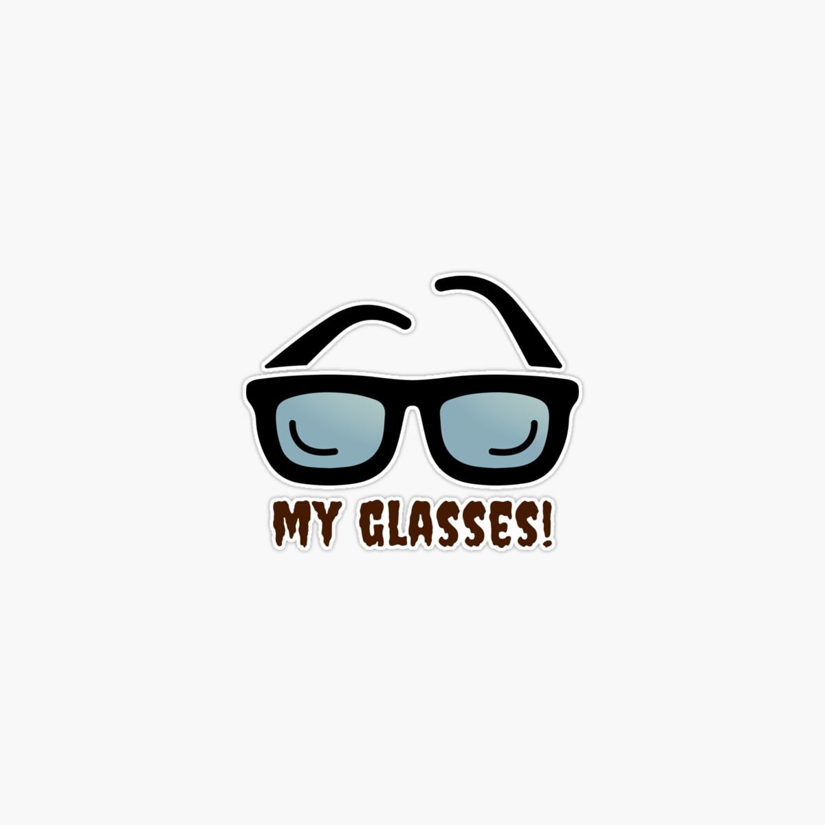 Onim My Glasses! Velma Sticker, Phone Decal Water Bottle Stickers Car ...