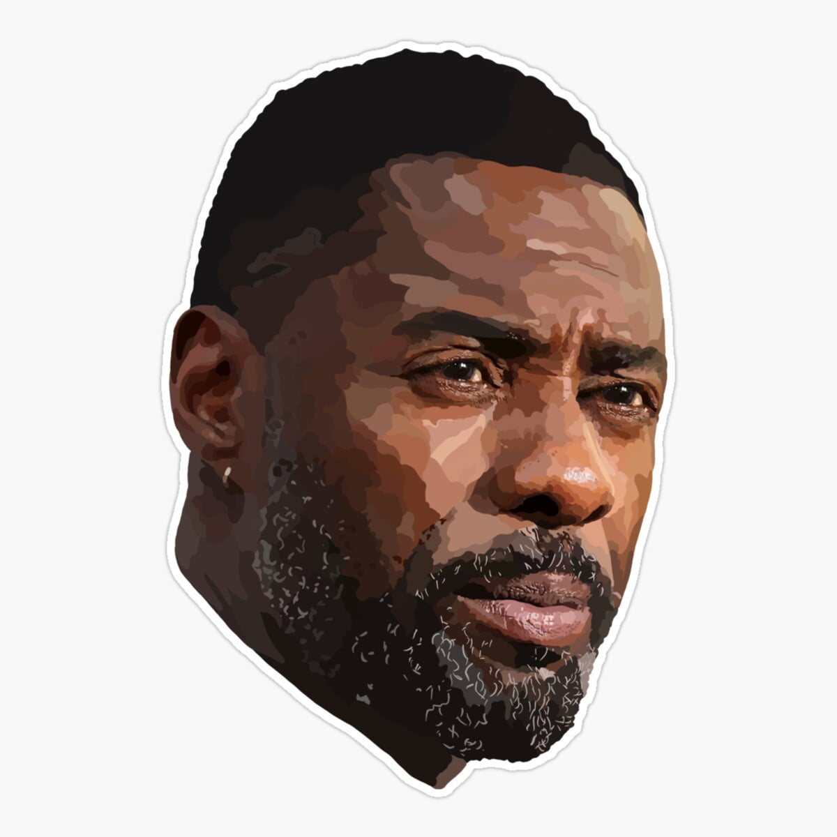 Onim My Idris Elba Pencil Drawing Sticker, Phone Decal Water Bottle Stickers Car Decals, Funny ...