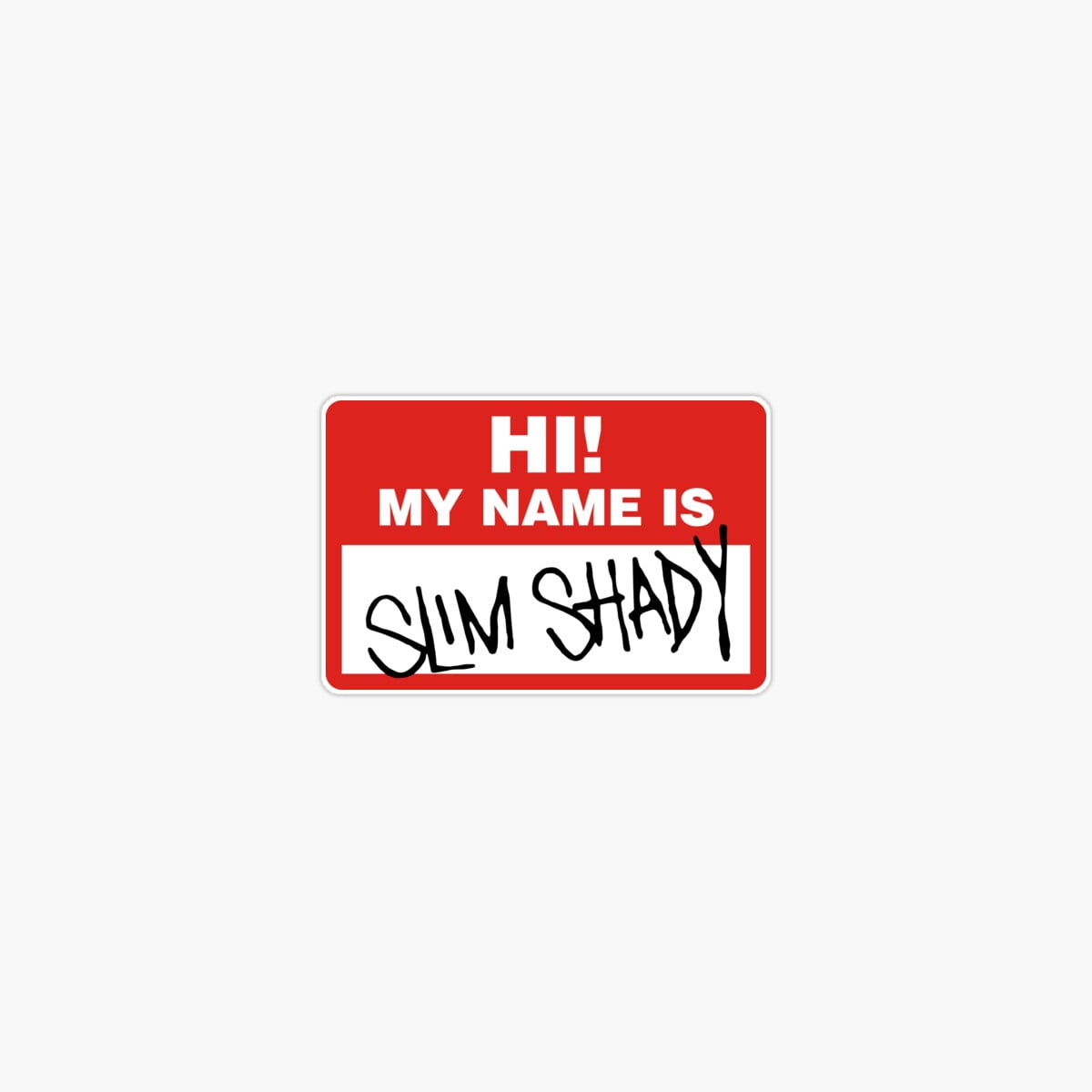 Onim My Name Is Slim Shady Sticker, Phone Decal Water Bottle Stickers ...