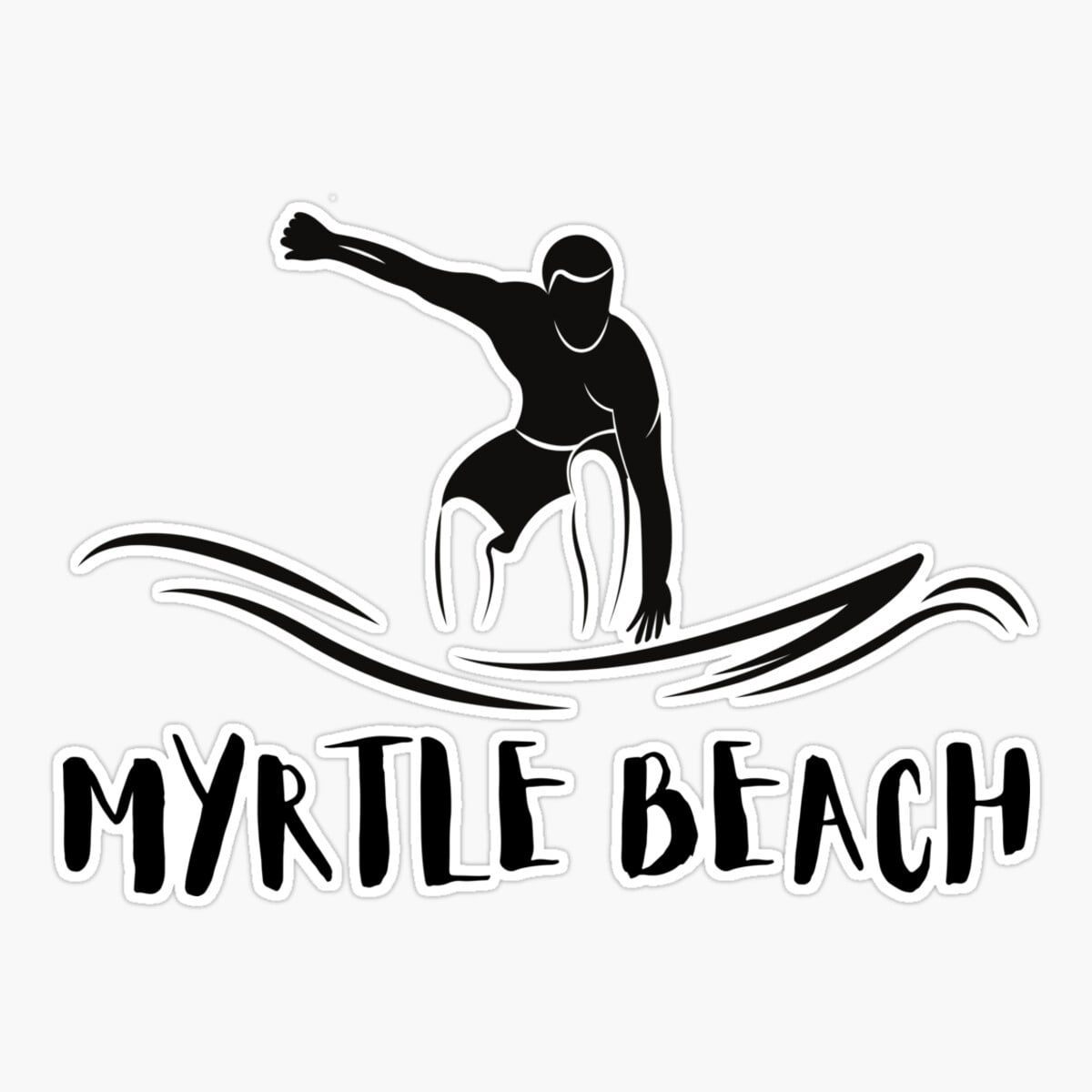 Onim Myrtle Beach Charleston Sticker, Phone Decal Water Bottle Stickers ...