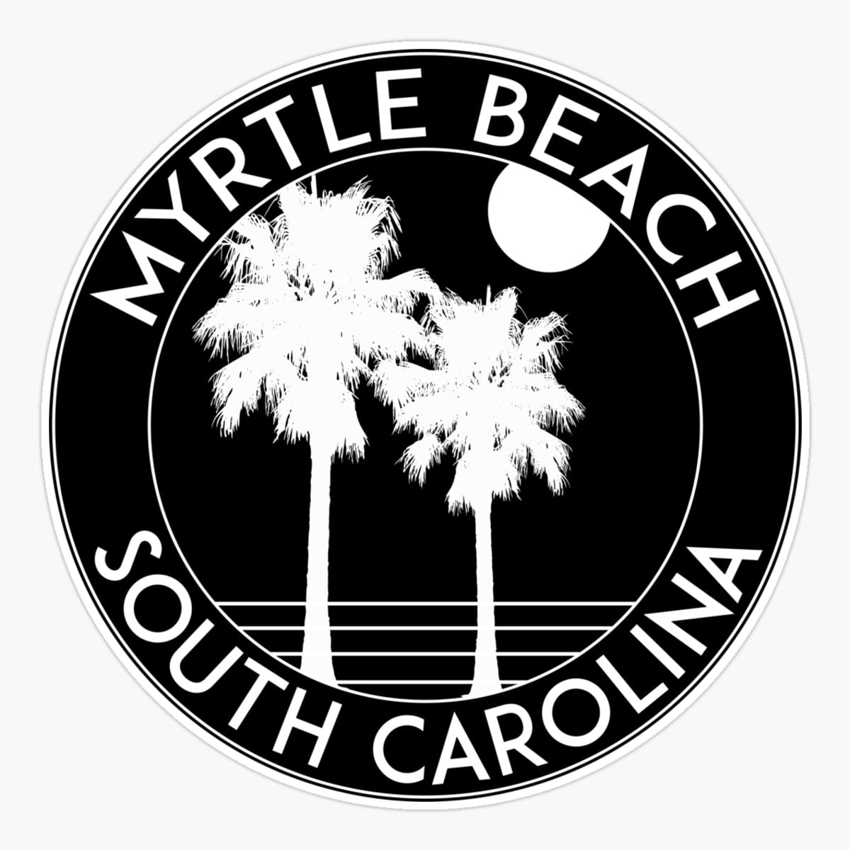 Onim Myrtle Beach South Carolina Atlantic Ocean Travel Sticker, Phone ...