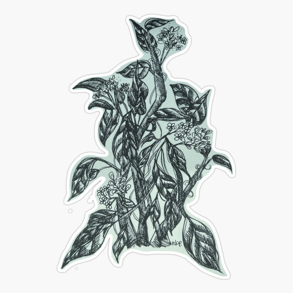 Onim Mystical Bush Sticker, Phone Decal Water Bottle Stickers Car ...