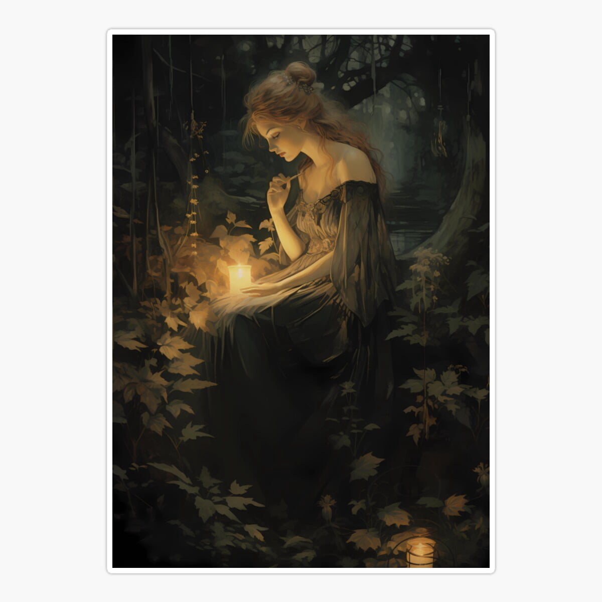 Onim Mystical Fairy Dark Academia Gothic Cottagecore Decor Sticker ...
