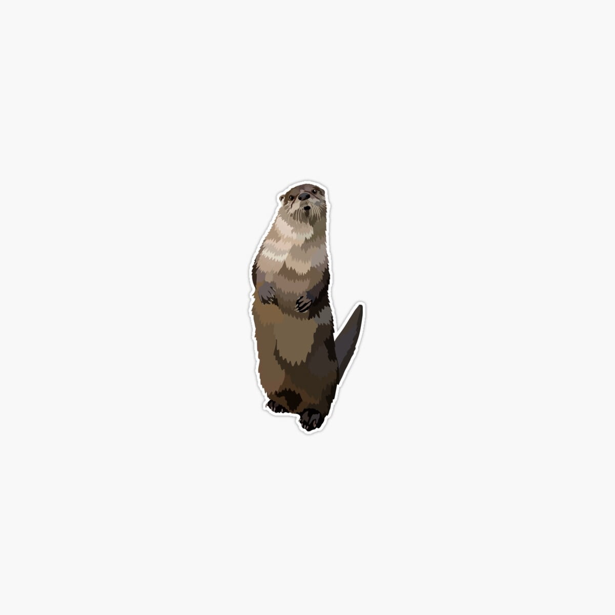 Onim N Is For North American River Otter Sticker, Phone Decal Water ...