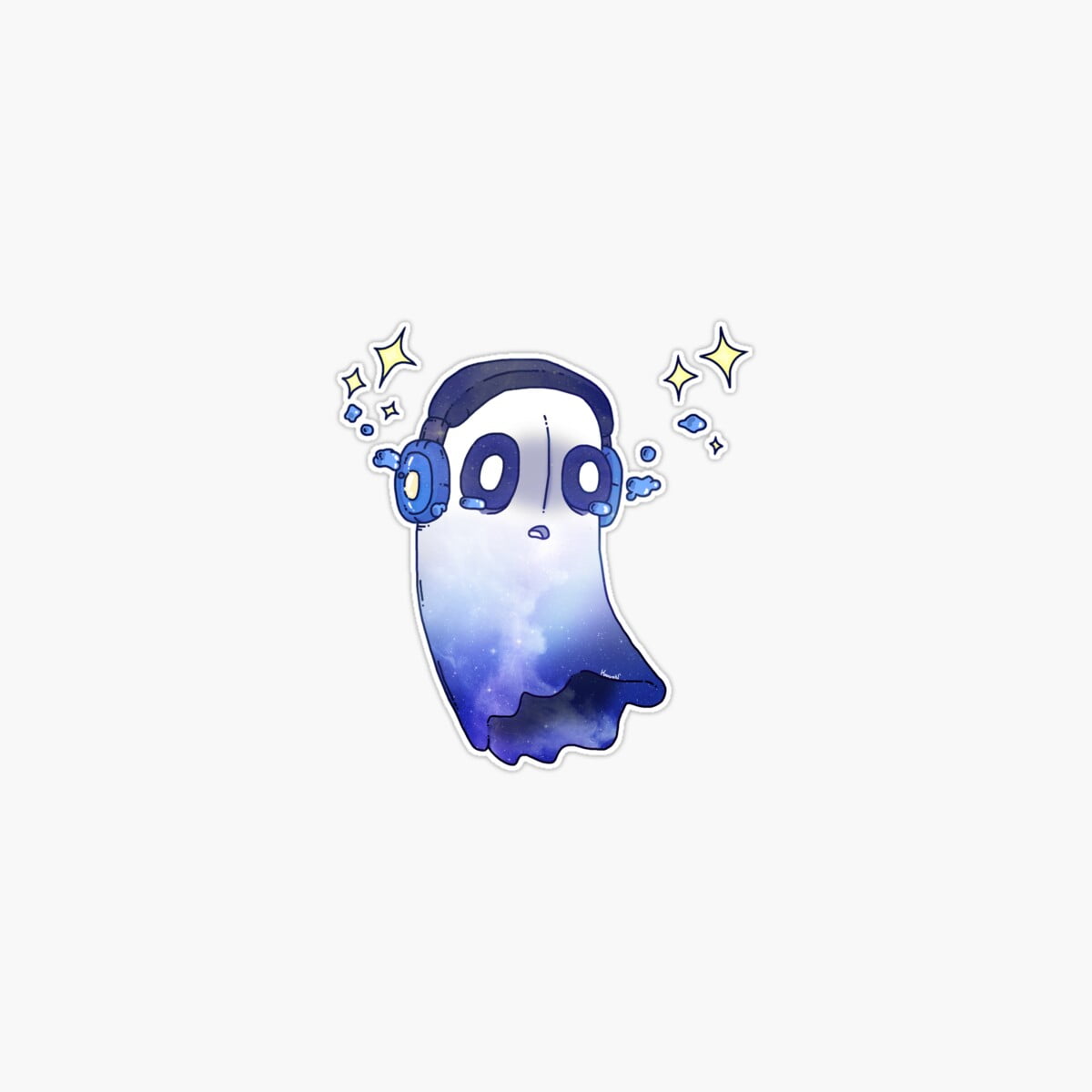 Onim Napstablook Galaxy Undertale design Sticker - Walmart.com