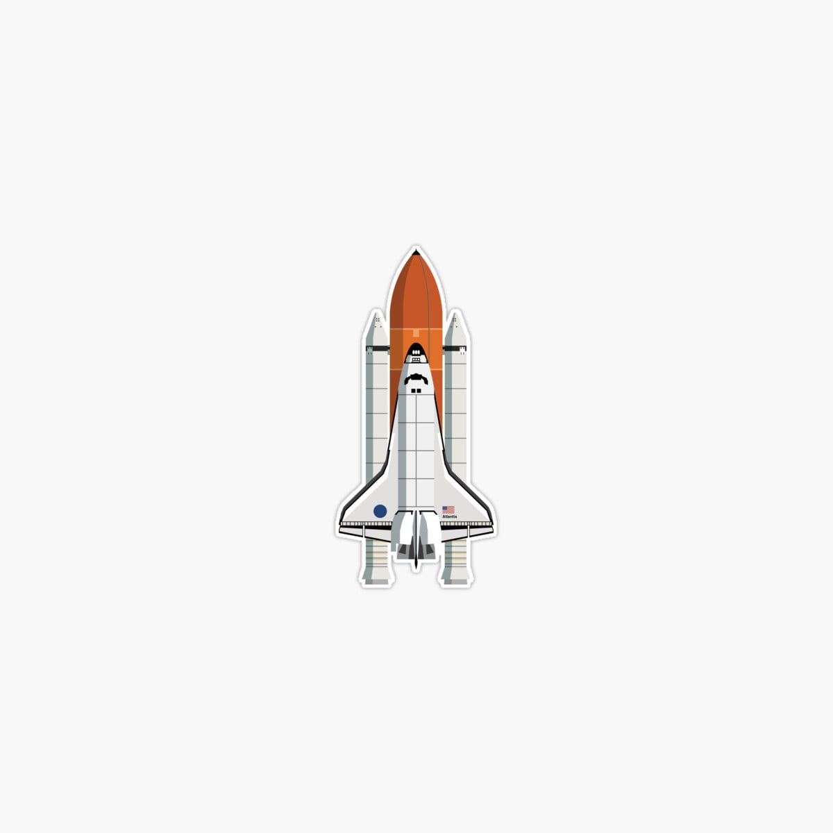Onim Nasa Space Shuttle Sticker, Phone Decal Water Bottle Stickers Car ...