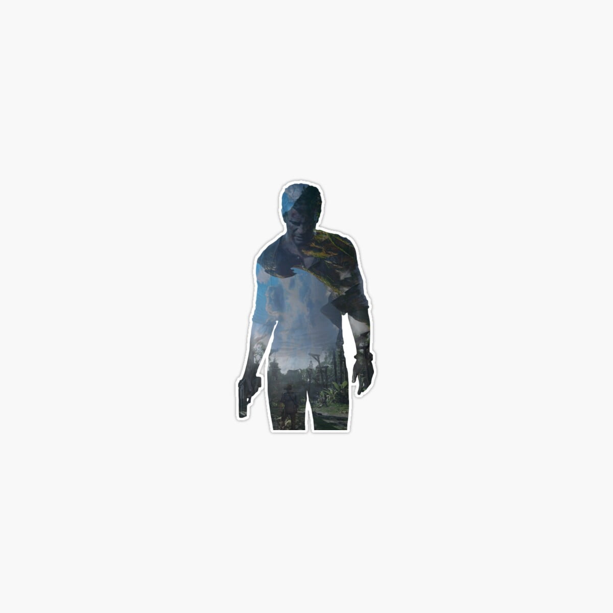 Onim Nathan Drake Double Exposure 3 Sticker, Phone Decal Water Bottle ...