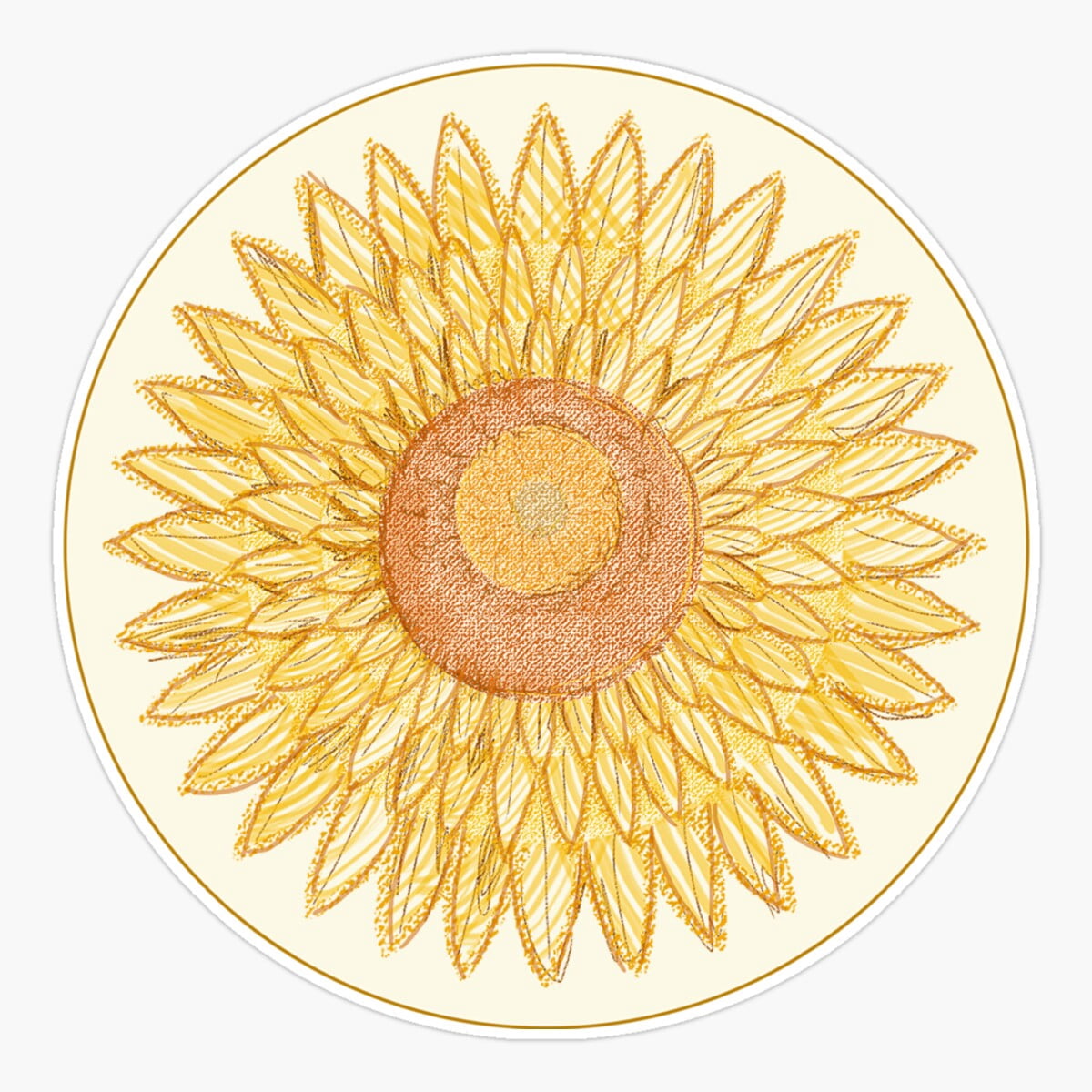 Onim Native Everlasting Strawflower Paper Daisy Sticker, Phone Decal ...