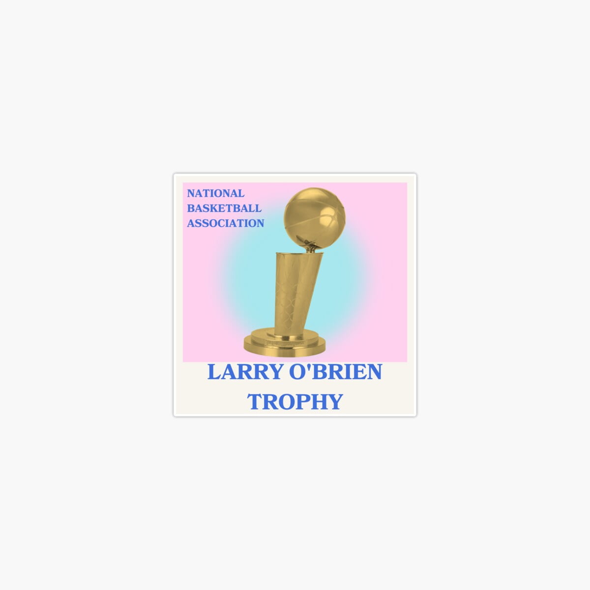 Onim Nba Larry O'Brien Trophy Sticker, Phone Decal Water Bottle ...