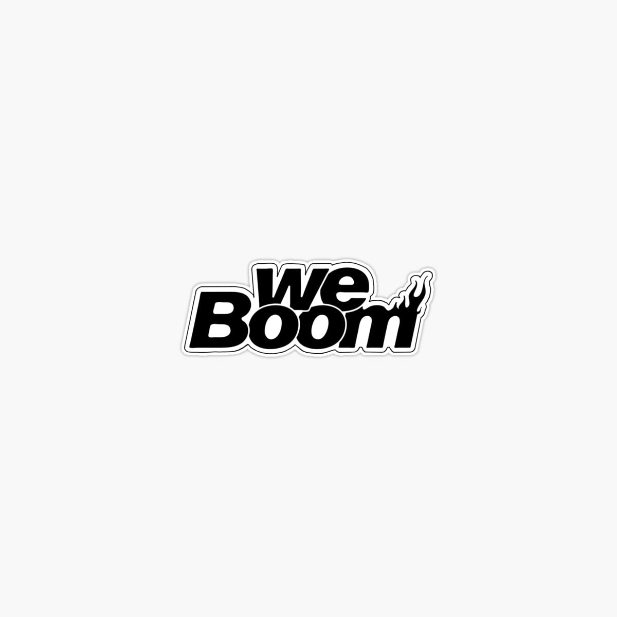 Onim Nct Dream We Boom Comeback Logo Monochrome Black And White Sticker ...