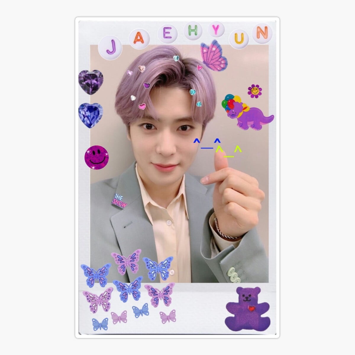 Onim Nct Jaehyun Polaroid Sticker, Phone Decal Water Bottle Stickers ...