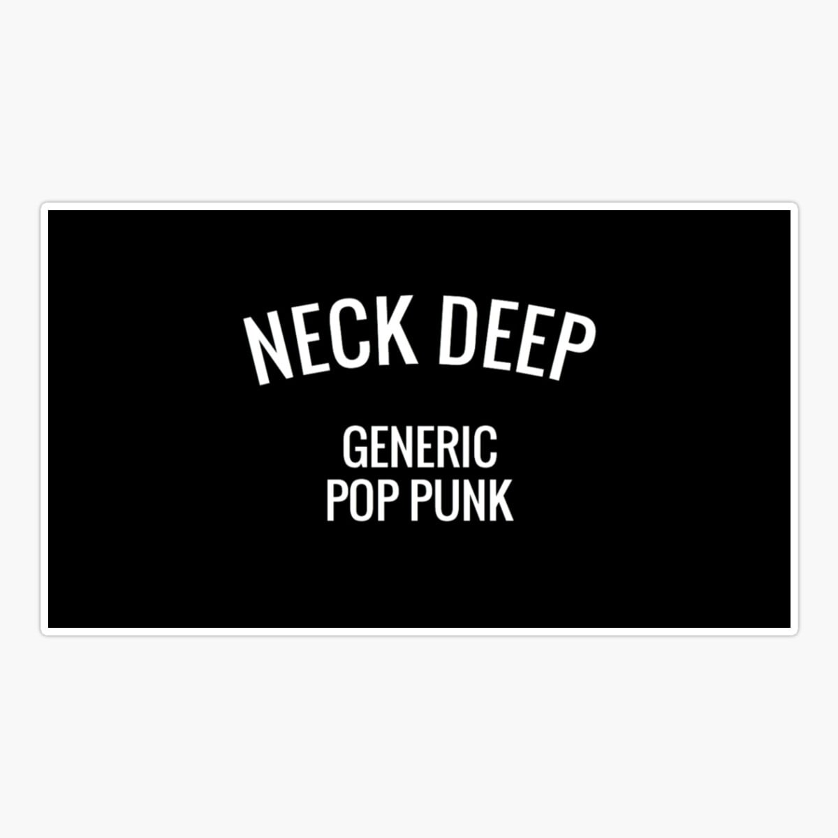 Onim Neck Deep Generic Pop Punk Sticker, Phone Decal Water Bottle ...