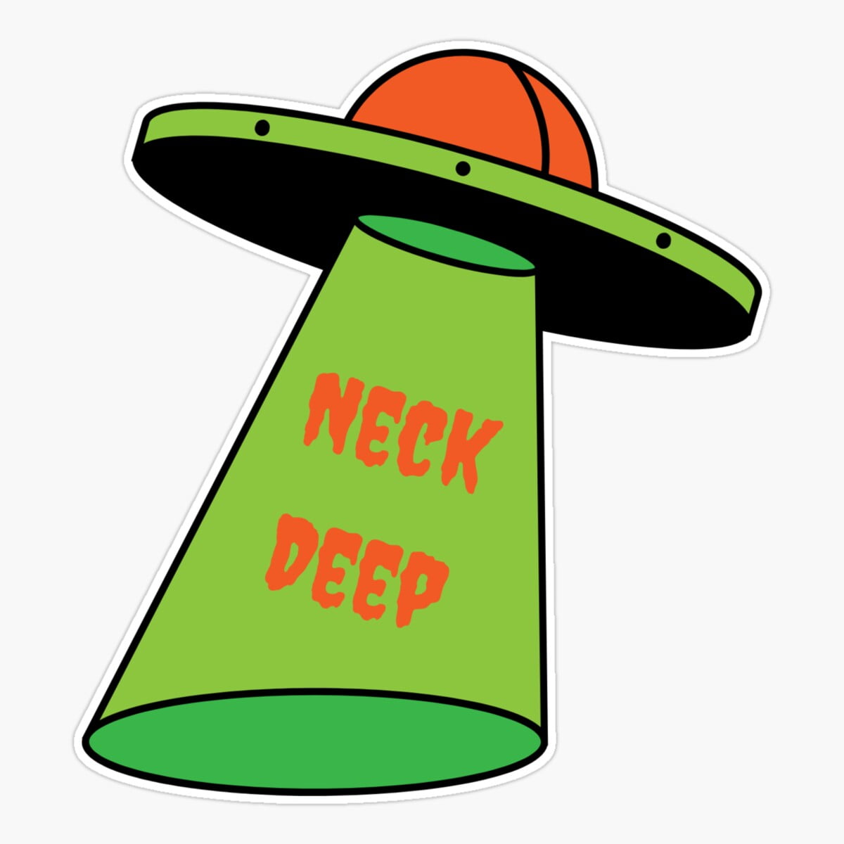 Onim Neck Deep Ufo Sticker, Phone Decal Water Bottle Stickers Car ...
