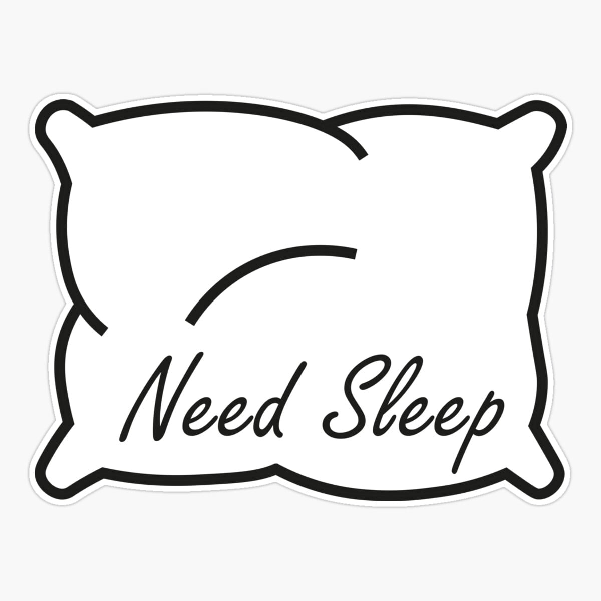 Onim Need Sleep Pillow Sticker, Phone Decal Water Bottle Stickers Car ...