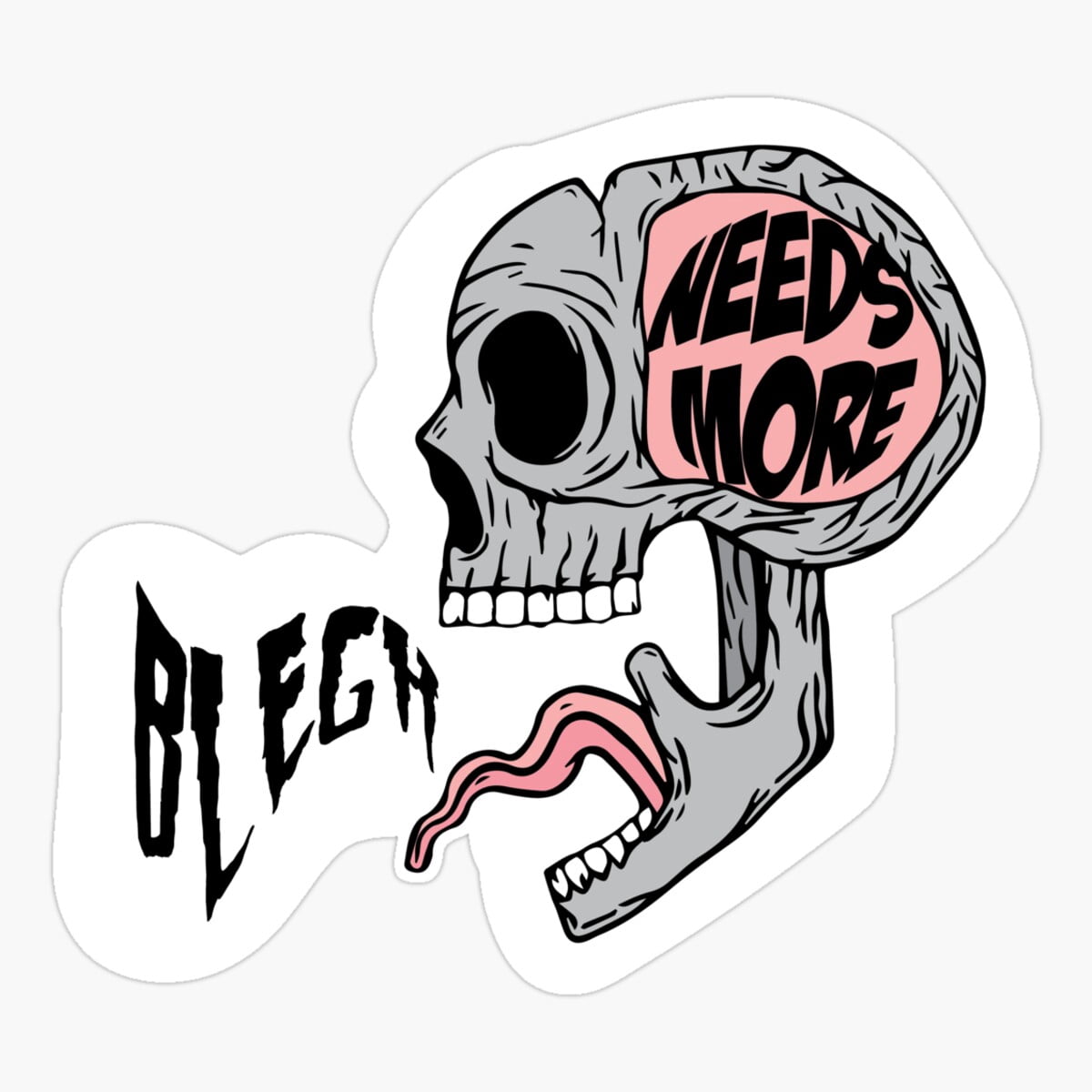 Onim Needs More Blegh Sticker, Phone Decal Water Bottle Stickers Car ...