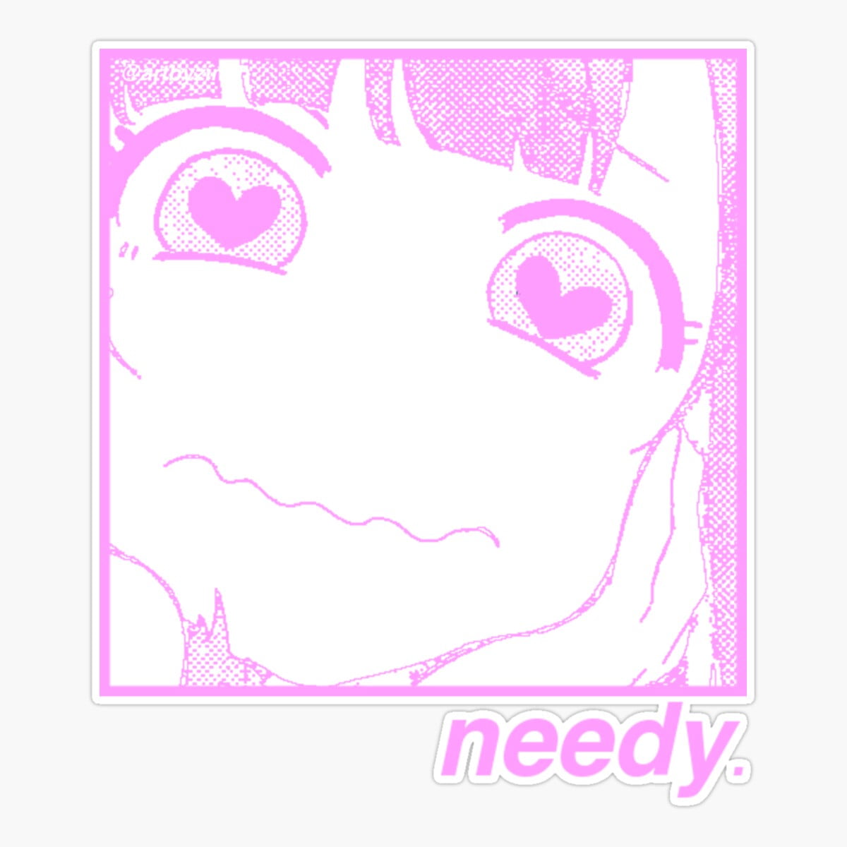 Onim Needy Anime Girl Sticker, Phone Decal Water Bottle Stickers Car ...