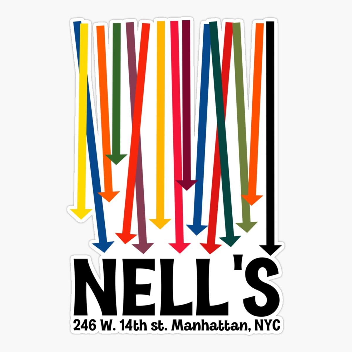 Onim Nell'S Nightclub 70S Nyc American Psycho Fan Art Sticker, Phone ...