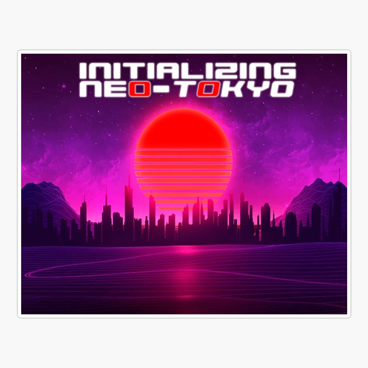 Onim Neo-Tokyo Cyberpunk Japan Sticker, Phone Decal Water Bottle ...