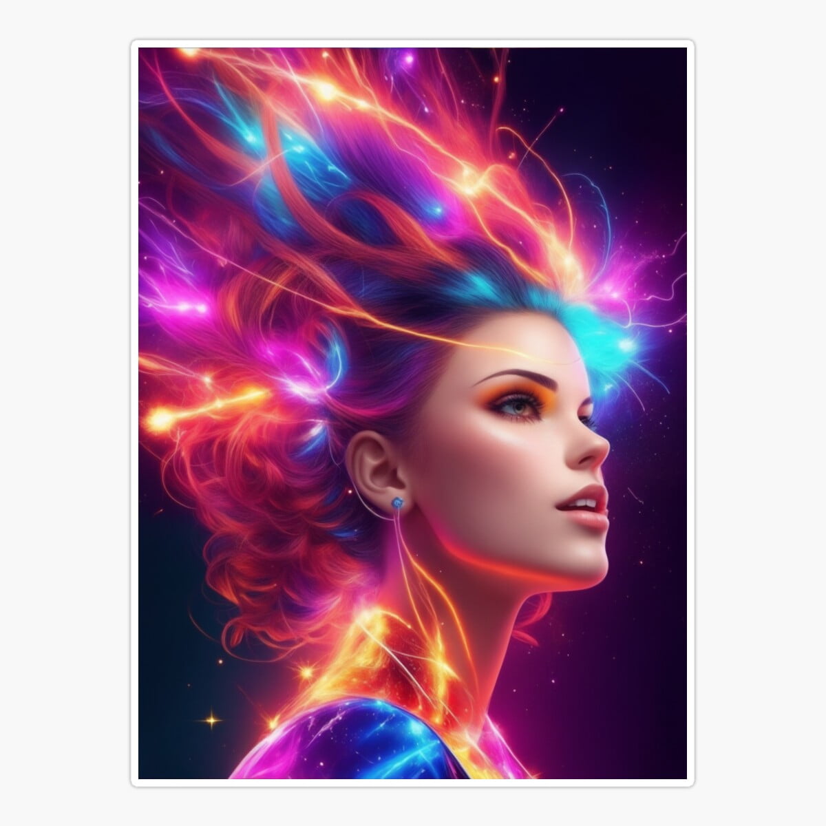 Onim Neon Light , Anime Style , T-Shirt Design Sticker, Phone Decal ...