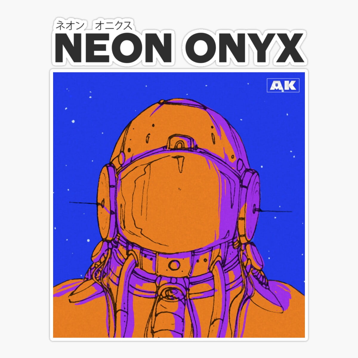 Onim Neon Onyx - Orange Sticker, Phone Decal Water Bottle Stickers Car ...