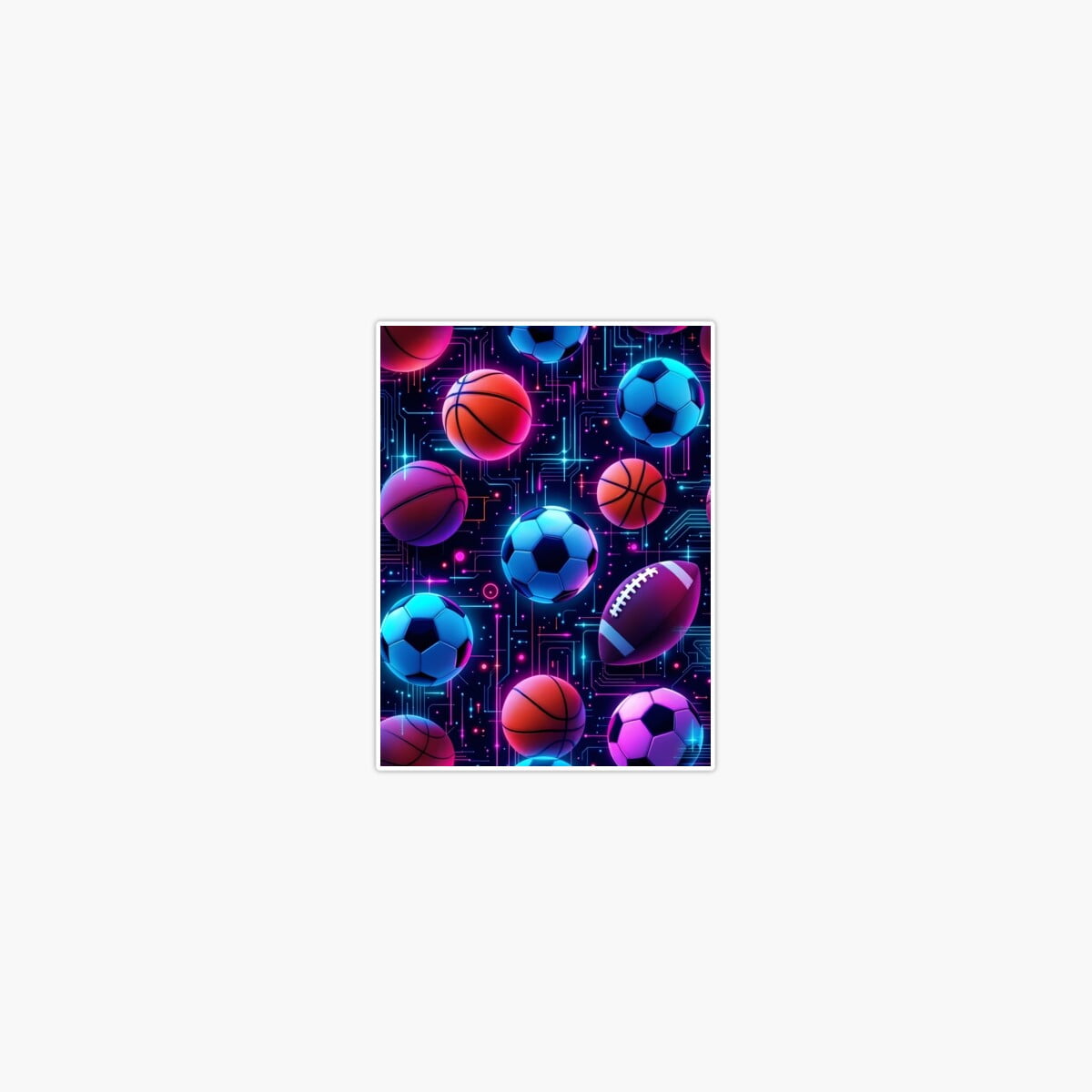 Onim Neon Sports Circuit Sticker, Phone Decal Water Bottle Stickers Car ...