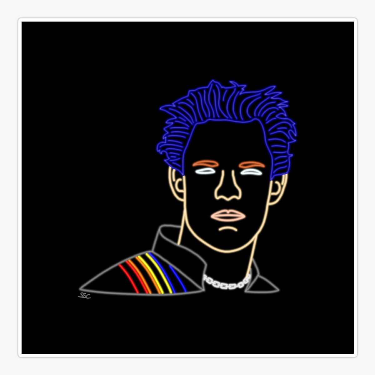 Onim Neon Stevo Sticker, Phone Decal Water Bottle Stickers Car Decals ...