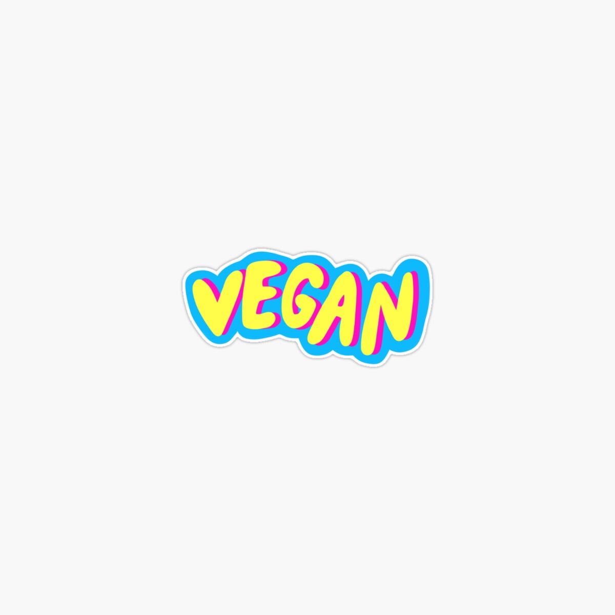 Onim Neon Vegan Sticker, Phone Decal Water Bottle Stickers Car Decals ...