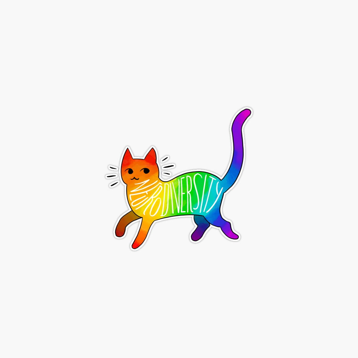 Onim Neurodiversity Cat Sticker - Walmart.com