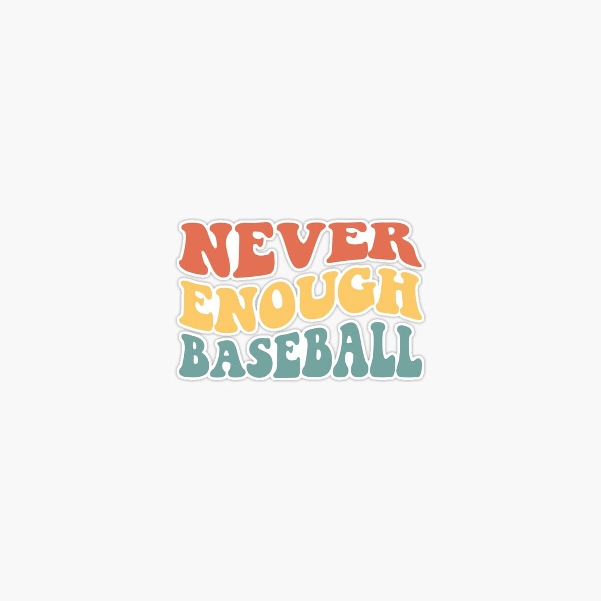 Onim Never Enough Baseball Iv Sticker, Phone Decal Water Bottle ...