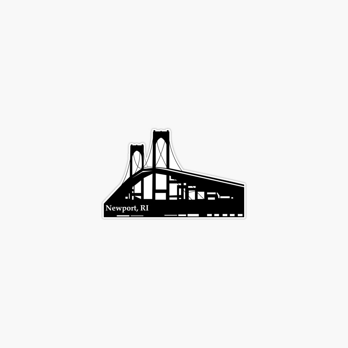 Onim Newport Bridge Ri Sticker, Phone Decal Water Bottle Stickers Car ...