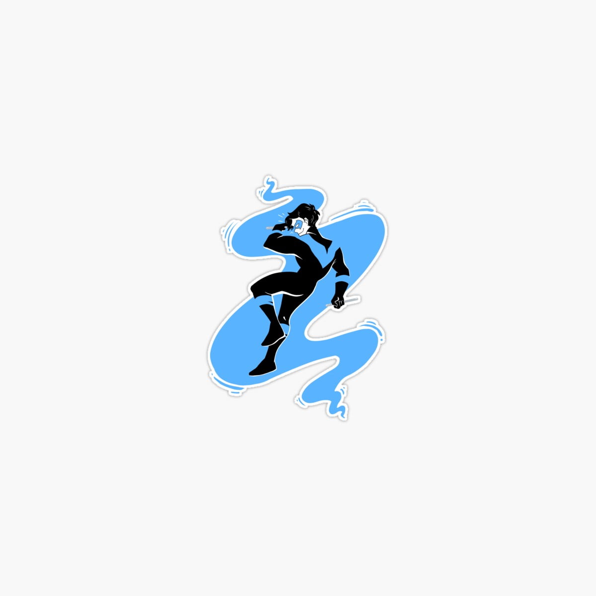 Onim Nightwing In Blue Sticker, Phone Decal Water Bottle Stickers Car ...