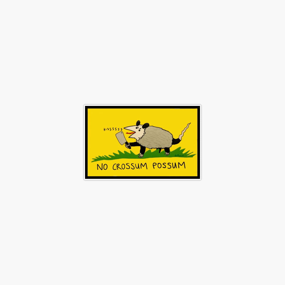 Onim No Crossum Possum Sticker, Phone Decal Water Bottle Stickers Car ...