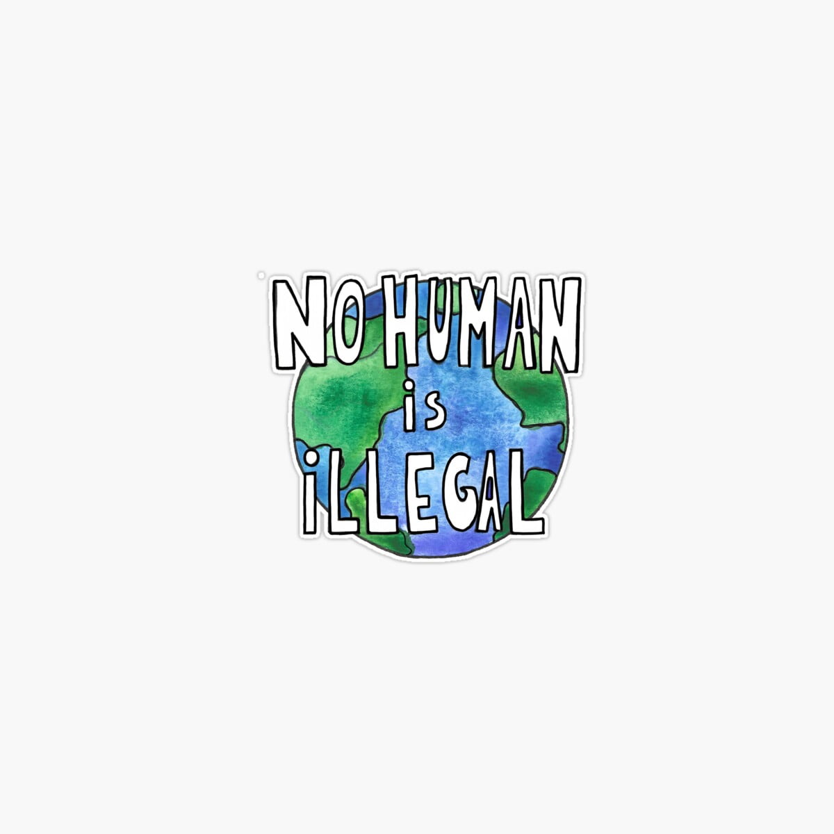 Onim No Human Is Illegal Sticker, Phone Decal Water Bottle Stickers Car ...